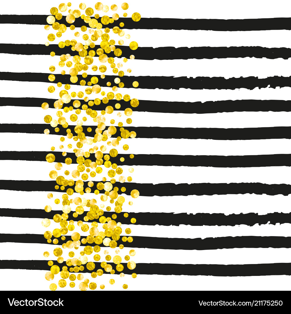 Gold glitter confetti with dots Royalty Free Vector Image