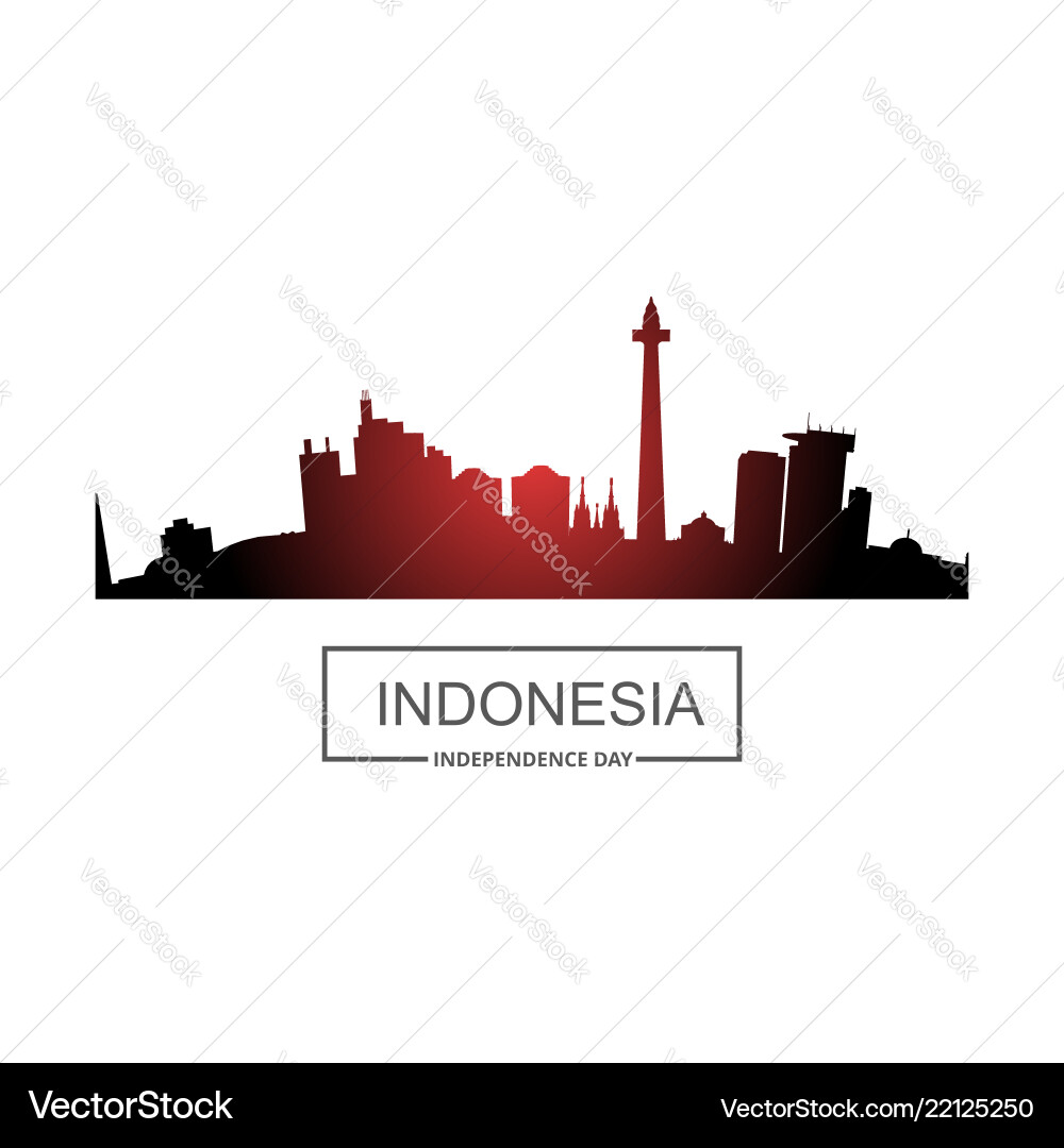 Indonesia independence day design Royalty Free Vector Image