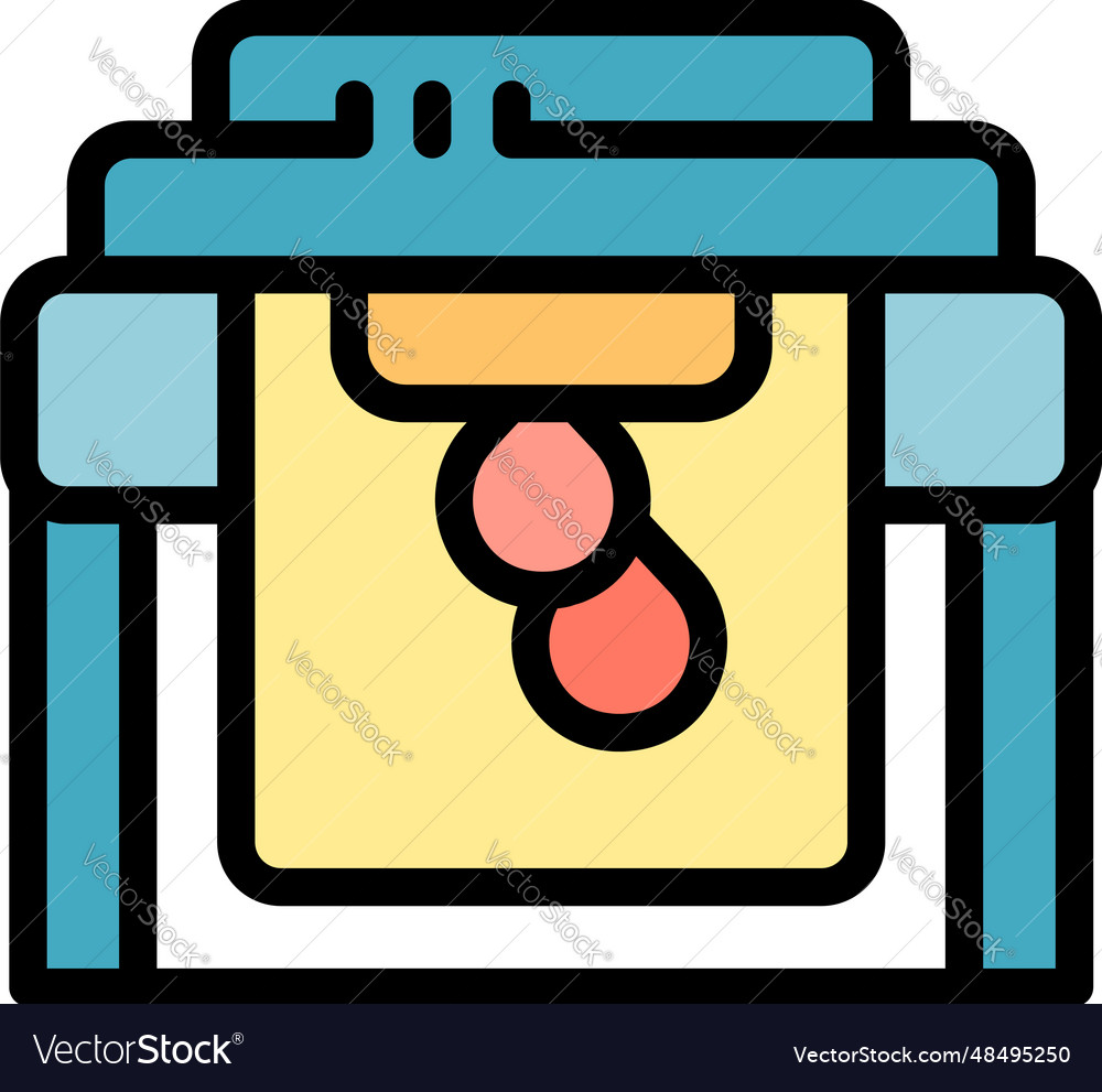 Printer plotter icon flat Royalty Free Vector Image