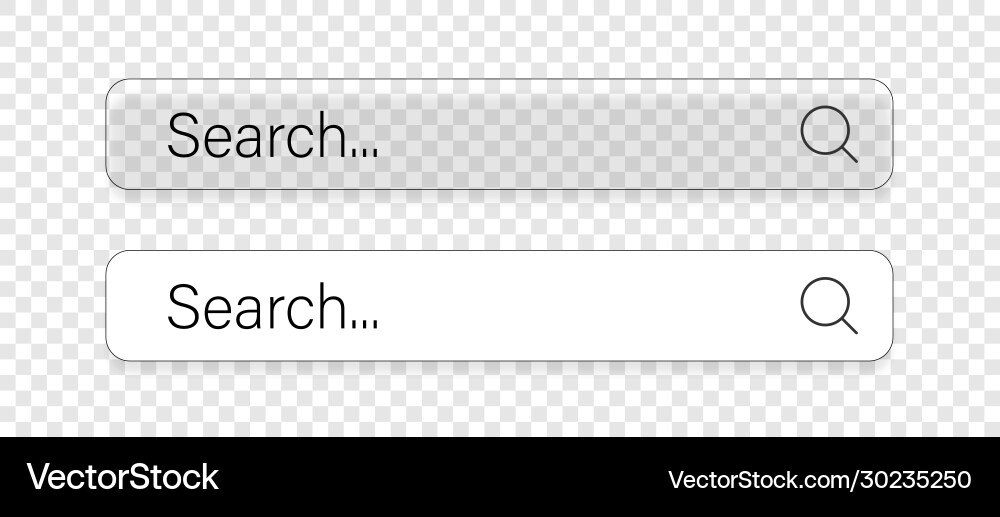 Search here bar for ui icons Royalty Free Vector Image