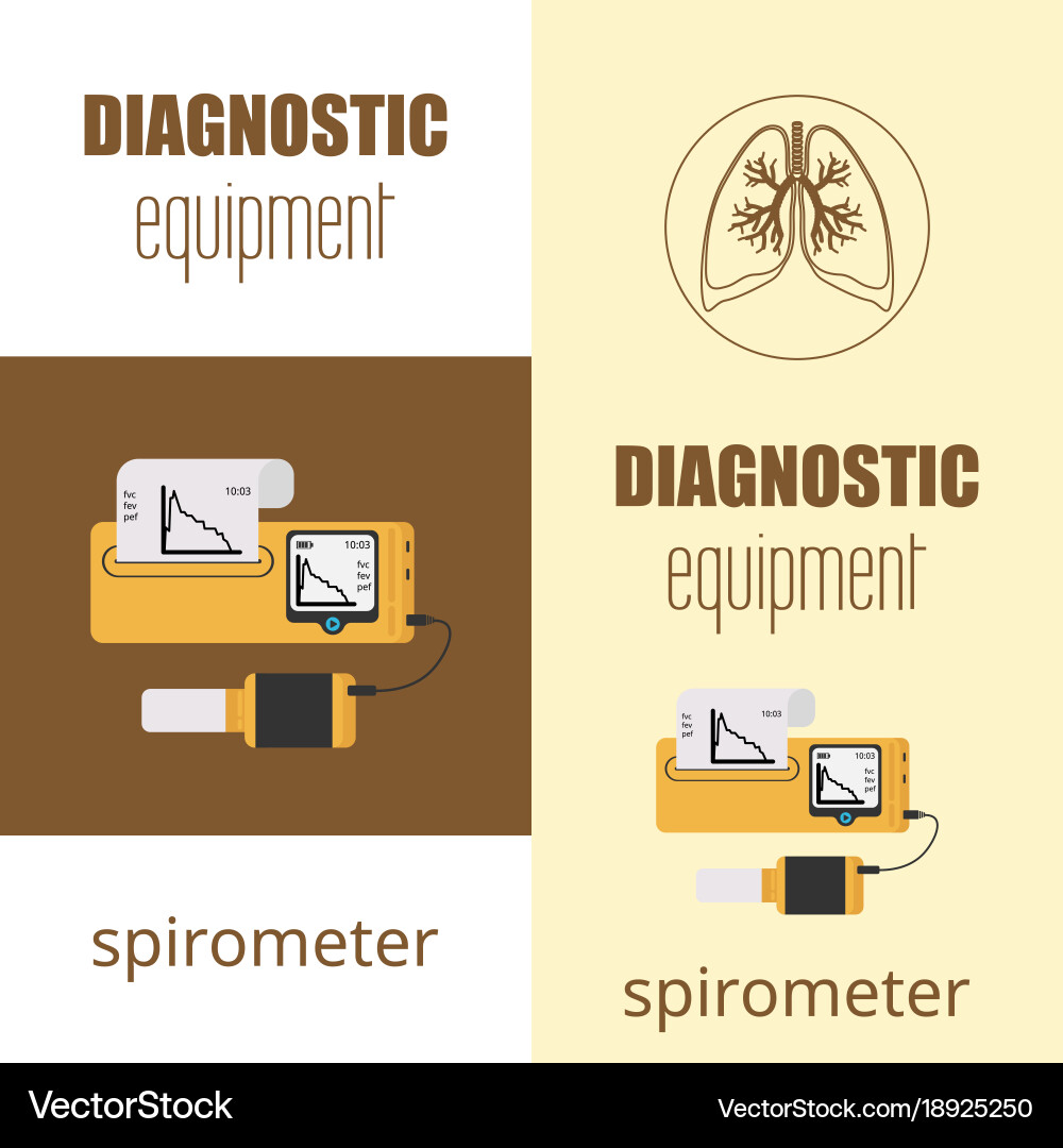 Spirometer medical equipment Royalty Free Vector Image