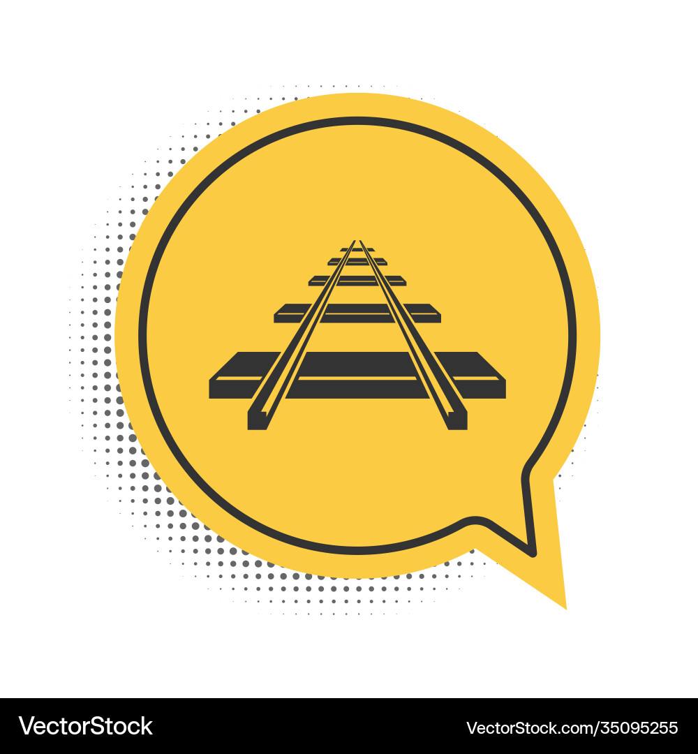 Black railroad icon isolated on white background Vector Image