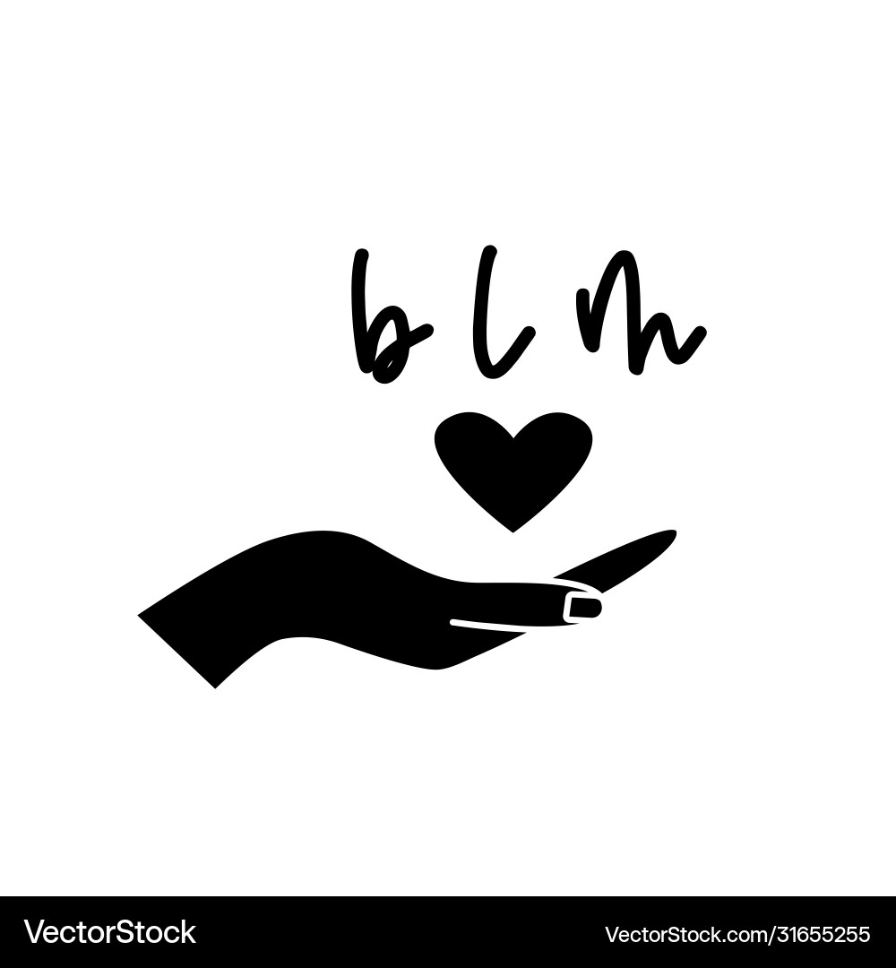 Blm shortening for black lives matters Royalty Free Vector