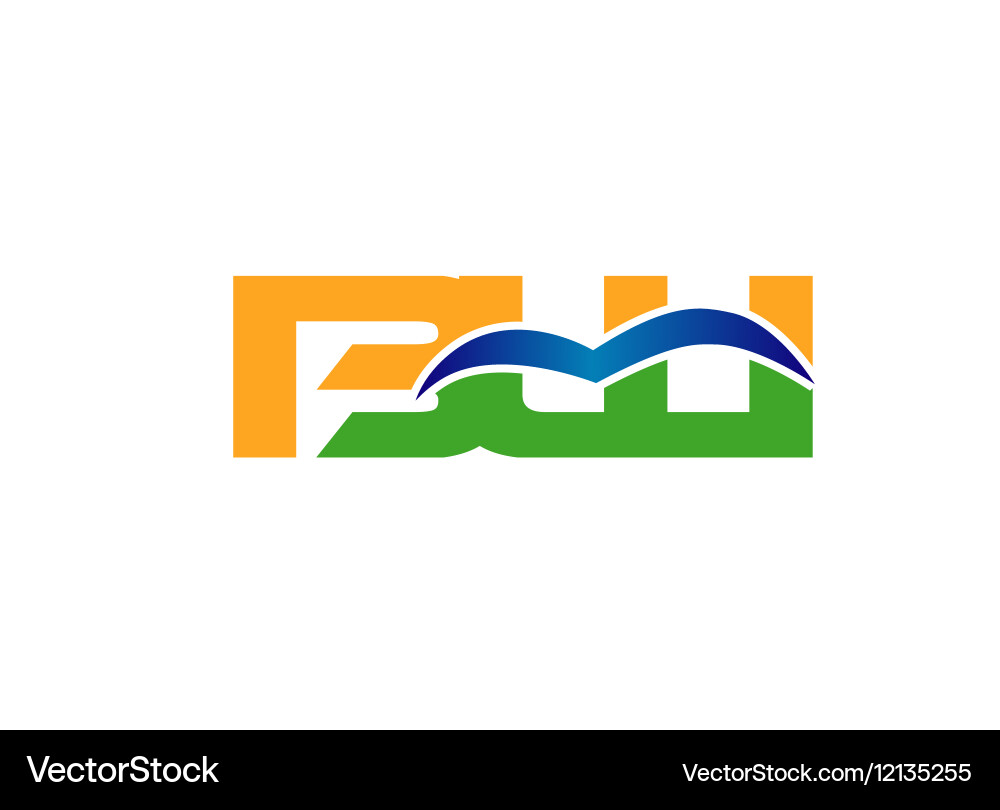 Bw company linked letter logo Royalty Free Vector Image