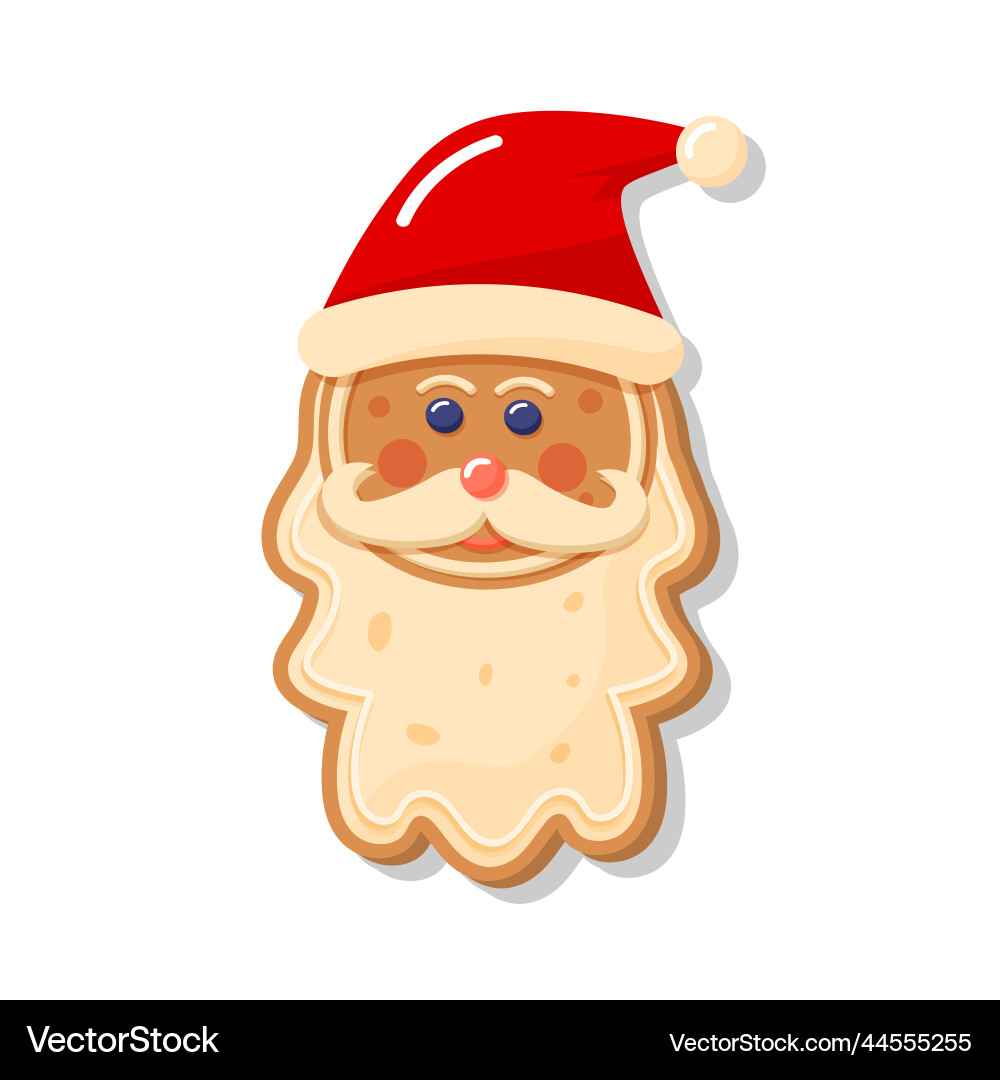 Christmas gingerbread santa claus Royalty Free Vector Image