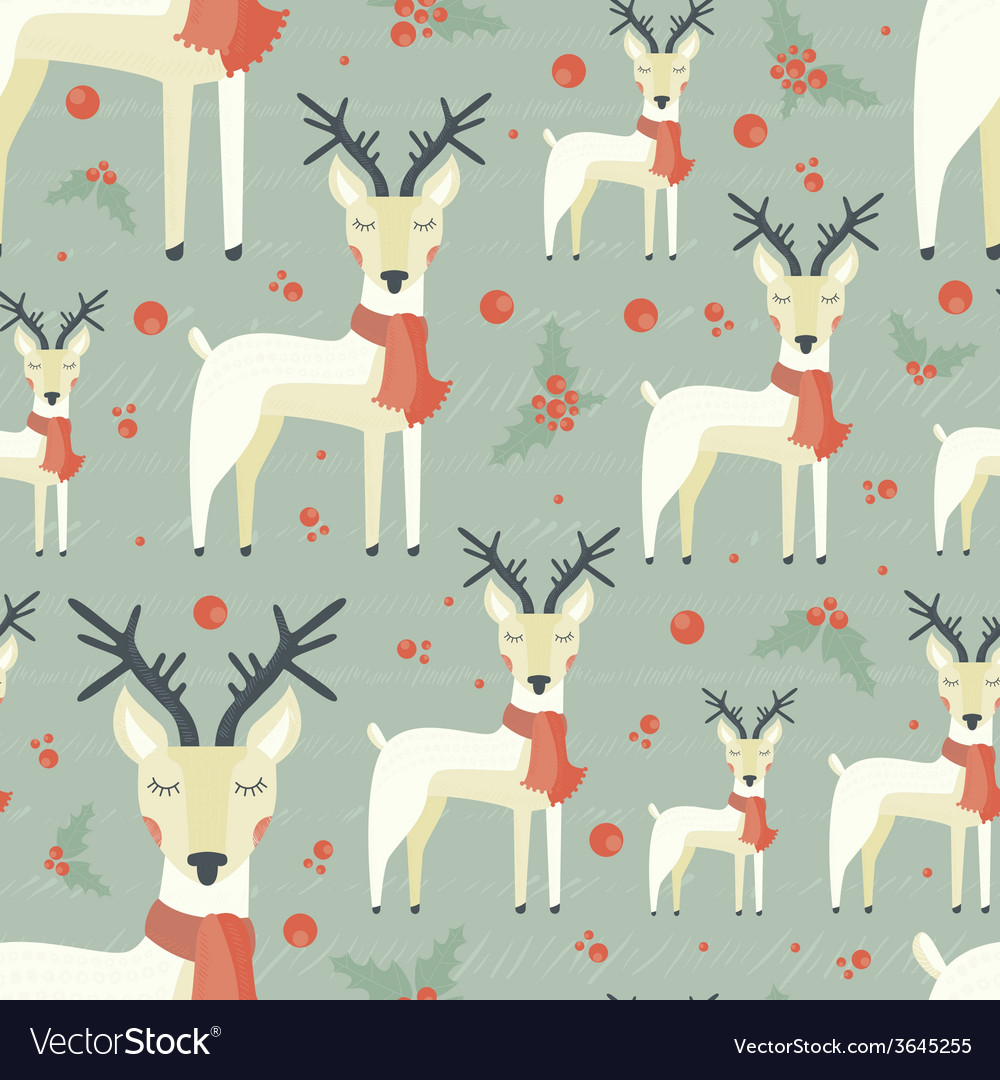 Deer pattern Royalty Free Vector Image - VectorStock