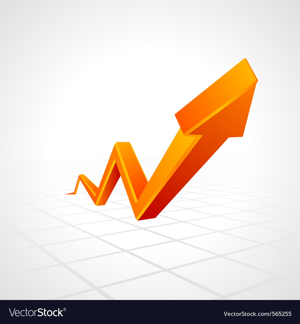 Graph arrow Royalty Free Vector Image - VectorStock