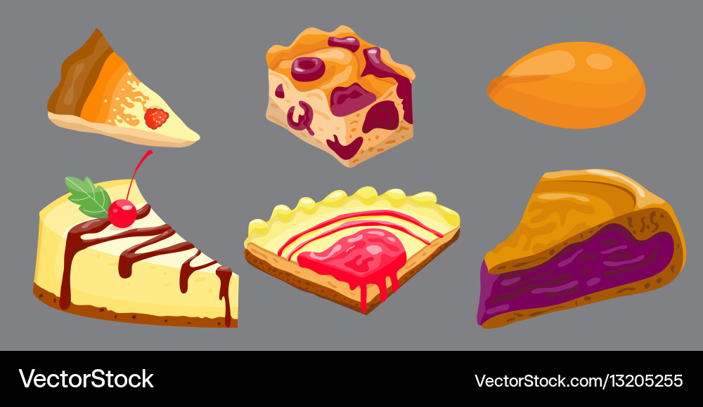 Homemade organic pie dessert Royalty Free Vector Image