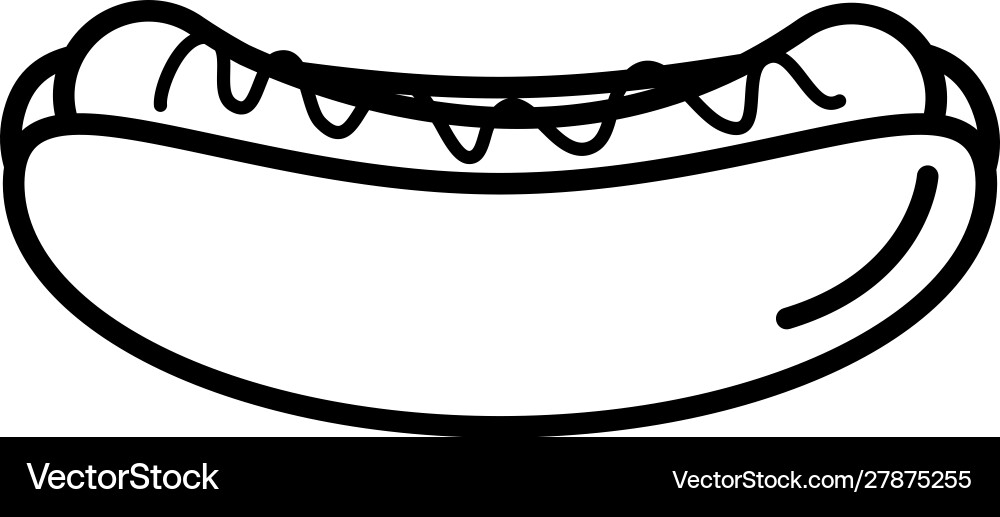 Isolated hot dog icon line design Royalty Free Vector Image