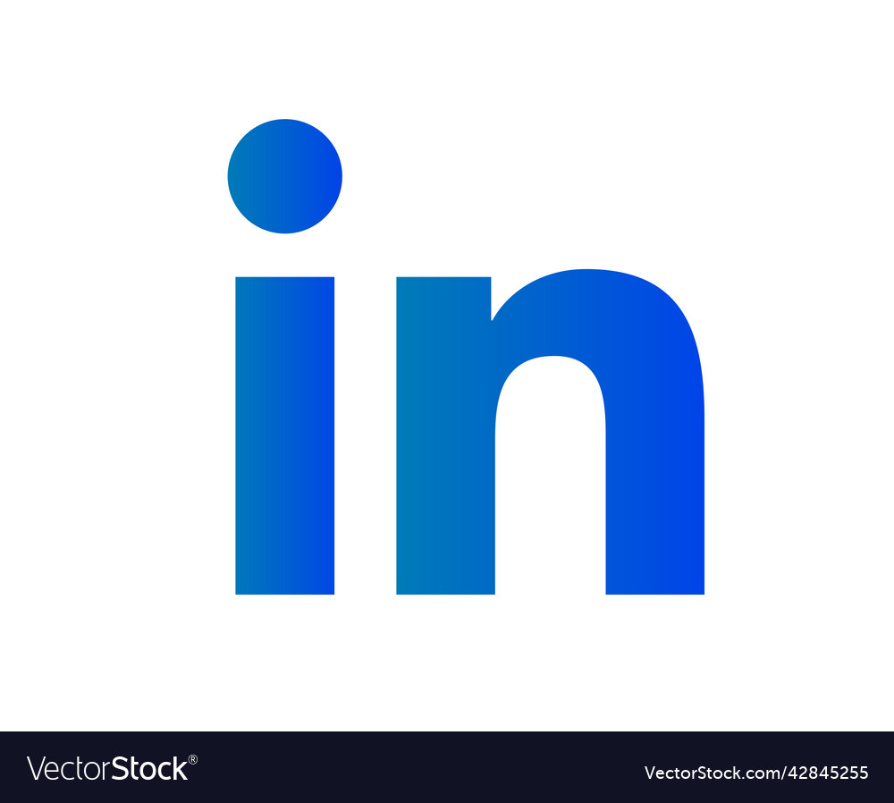 Linkedin social media icon symbol design element Vector Image