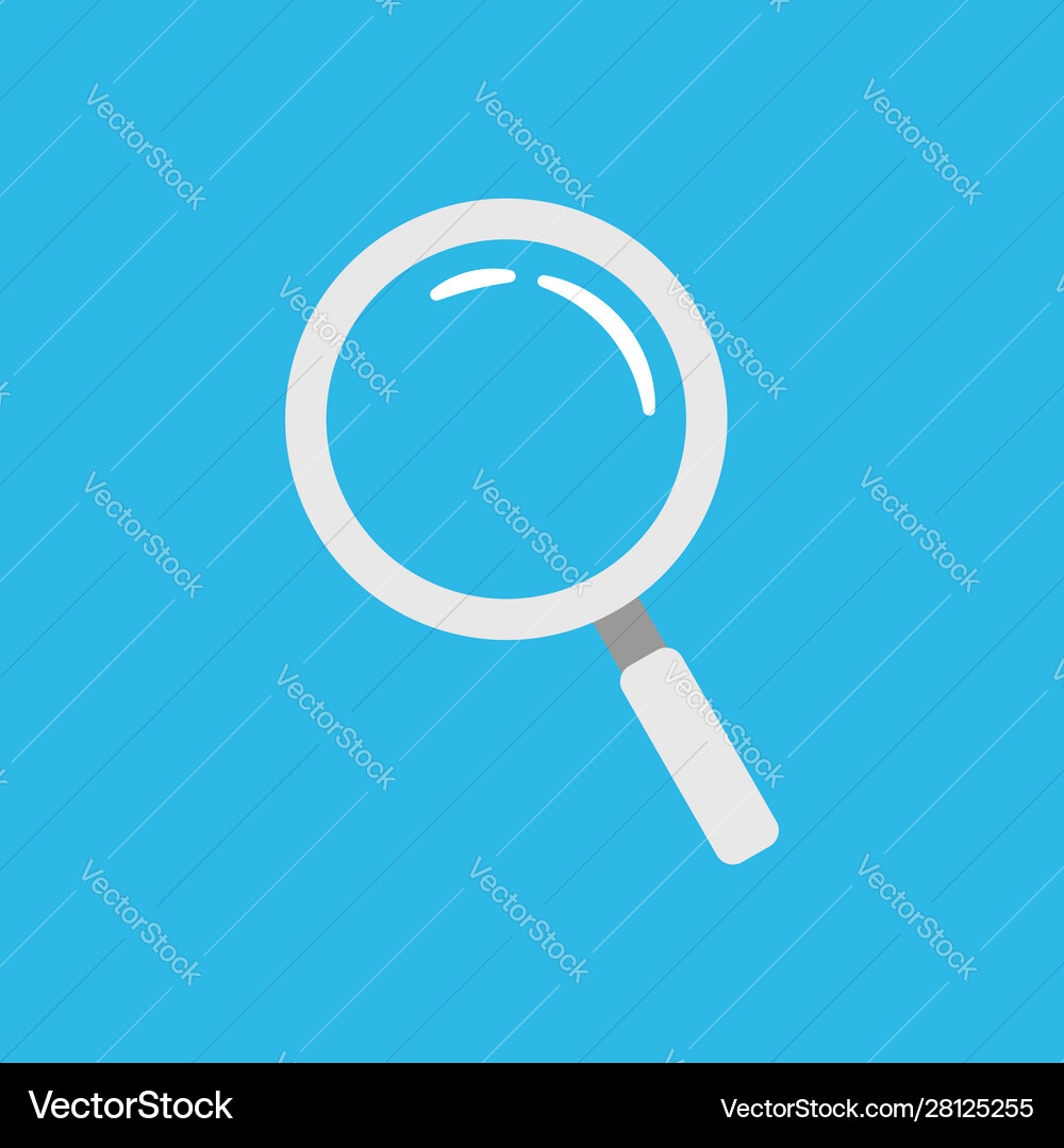Magnifying glass zoom simple flat icon search Vector Image