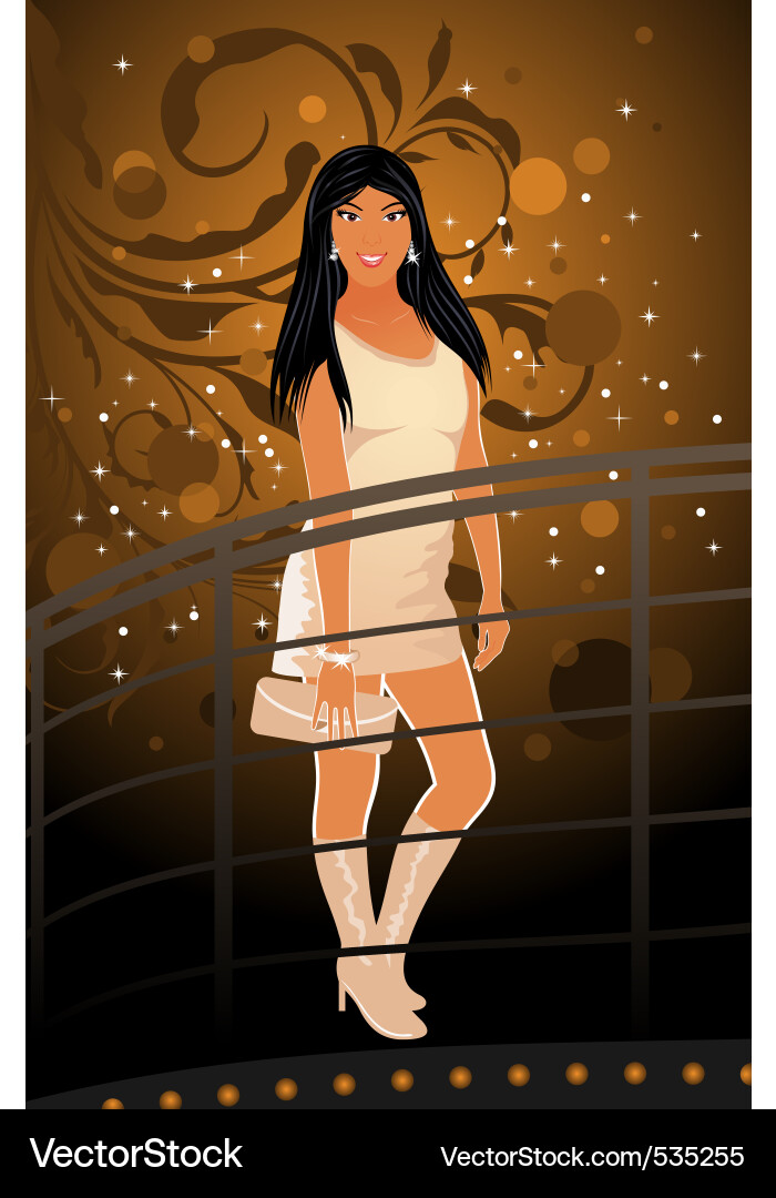 Night club girl Royalty Free Vector Image - VectorStock