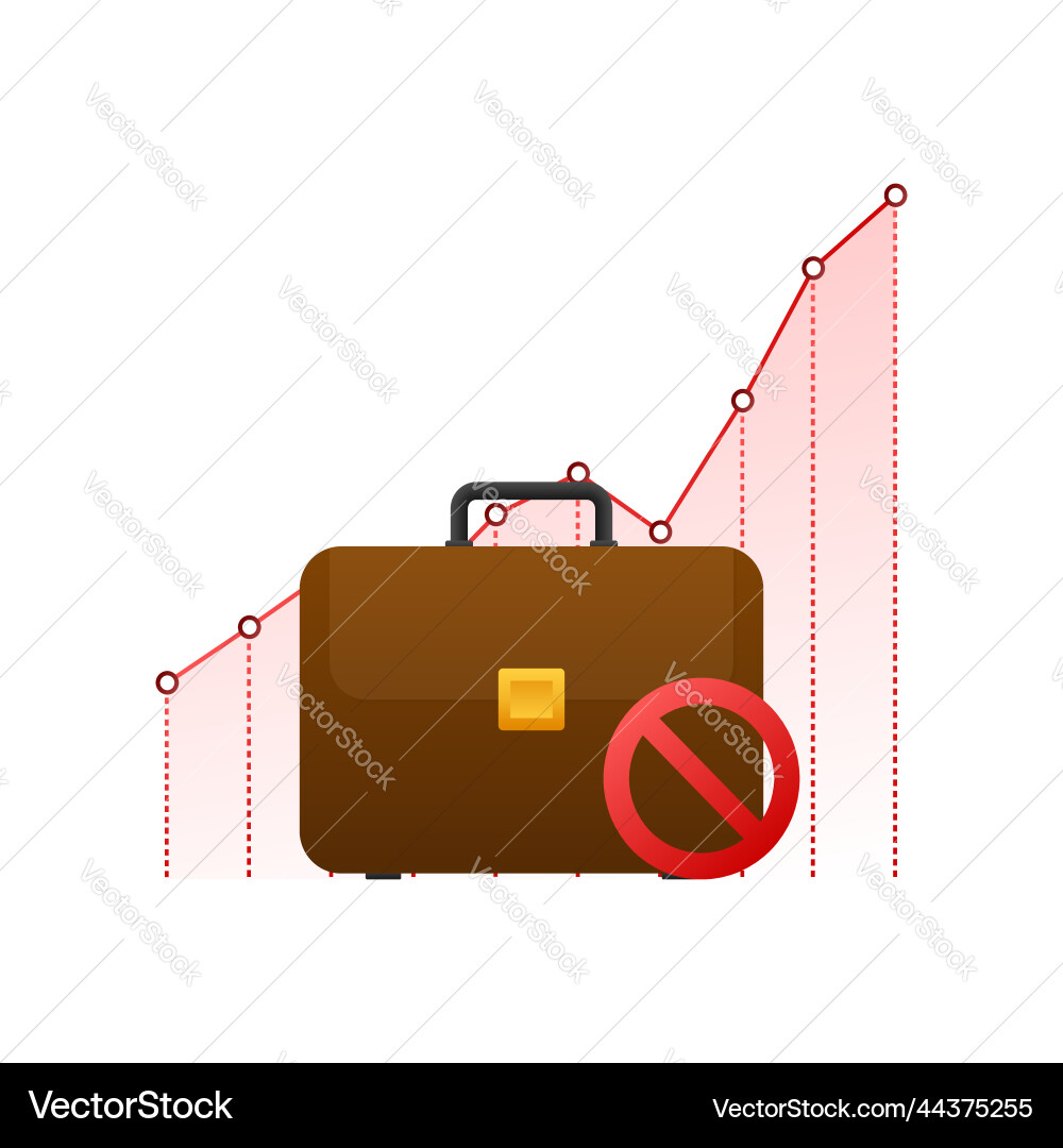 Unemployment icon unemployed protection Royalty Free Vector