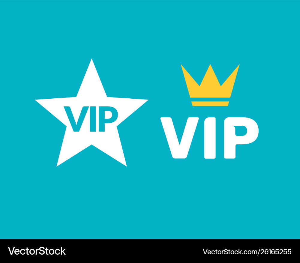 Vip icon flat exclusive important membership badge