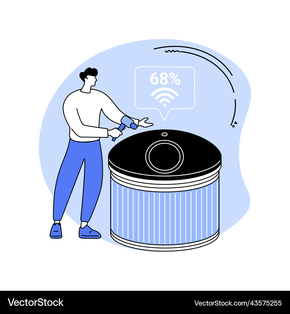 Waste sensors isolated cartoon Royalty Free Vector Image