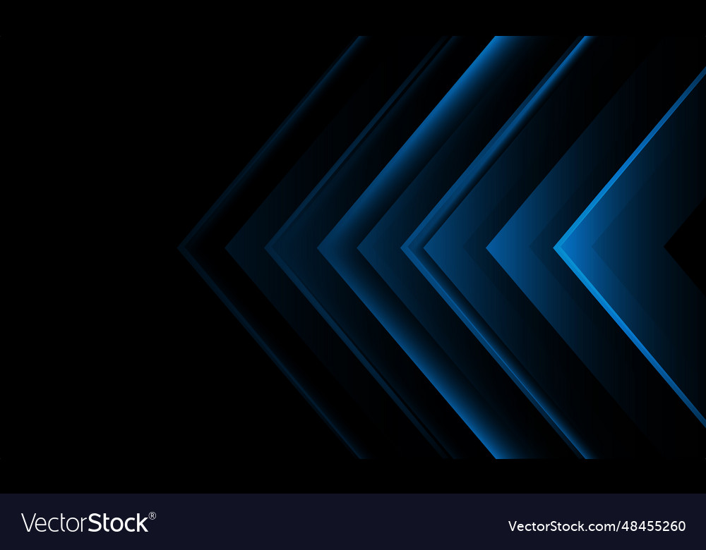 Abstract blue metallic arrow direction geometric Vector Image Abstract blue metallic arrow direction geometric Vector Image