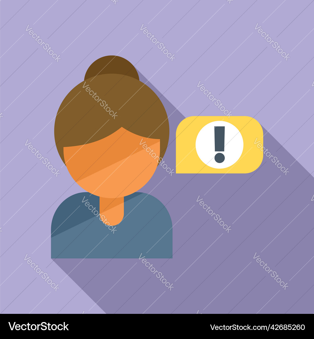 Chat woman icon flat creative business Royalty Free Vector