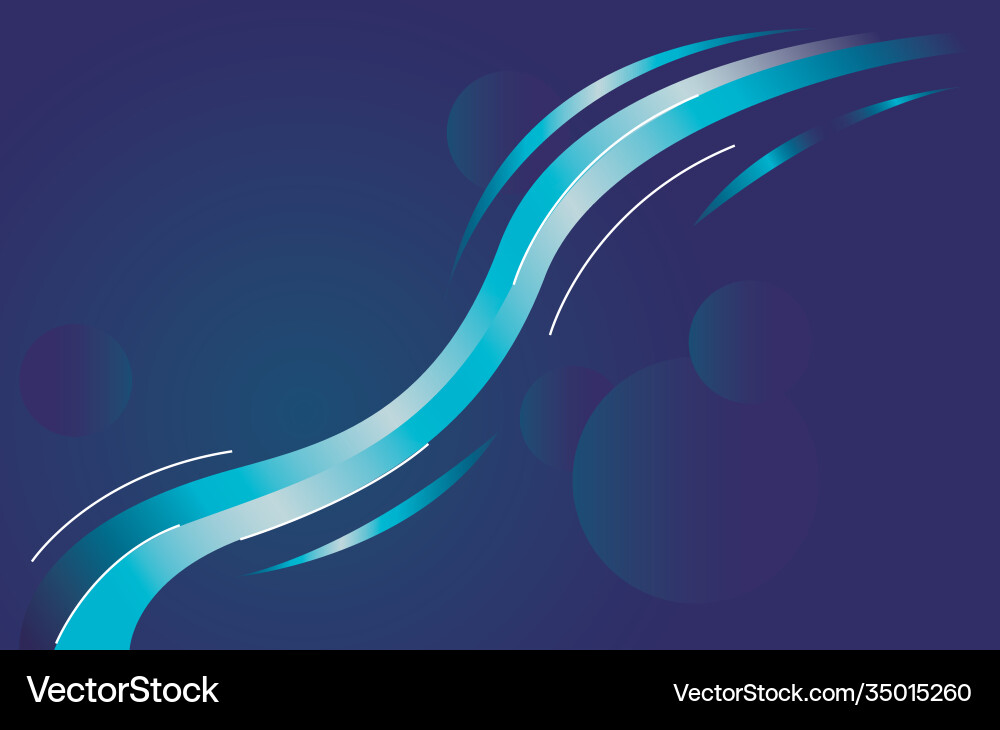 Colorful light trail in blue background Royalty Free Vector