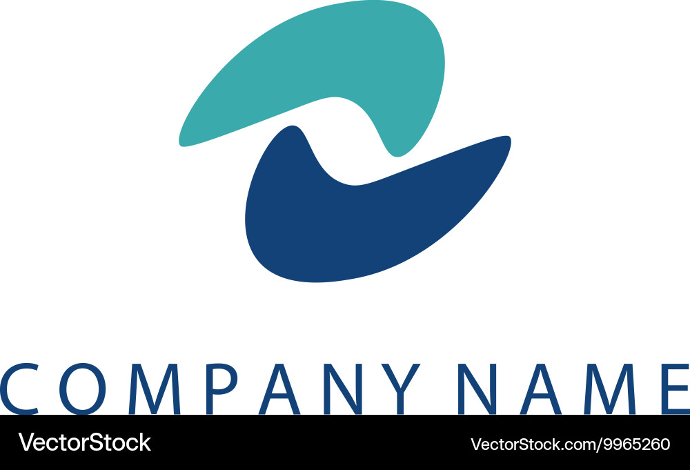 Concept logo template with abstract wave symbol Vector Image