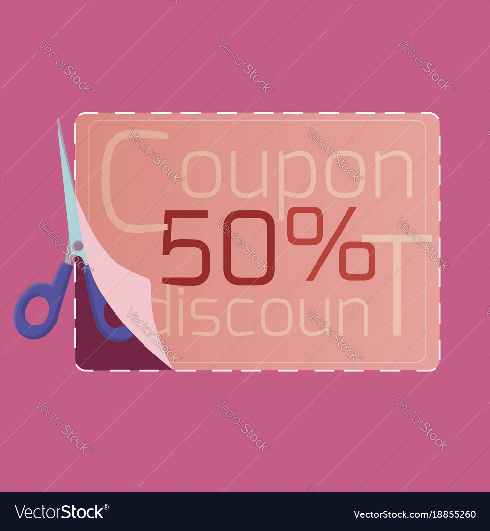 Coupon Discount Design Template 50 Royalty Free Vector Image