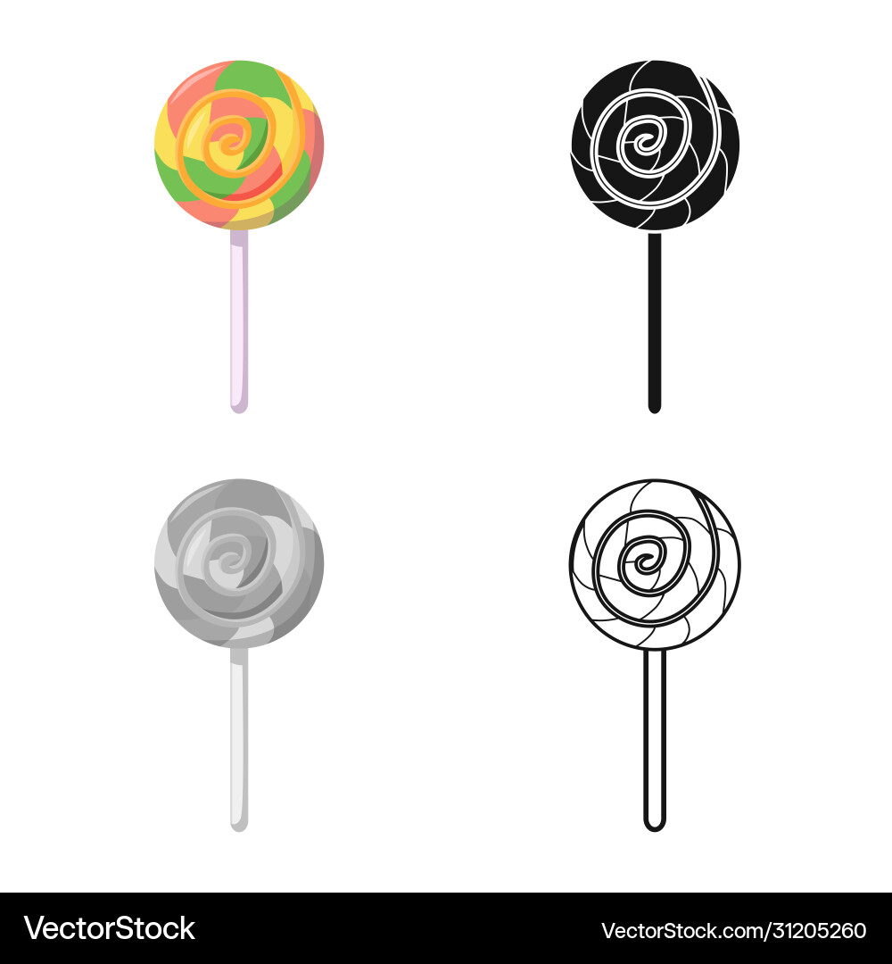 Lollipop and spiral sign Royalty Free Vector Image