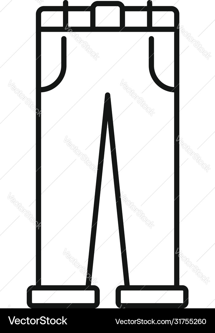 Men jeans icon outline style Royalty Free Vector Image