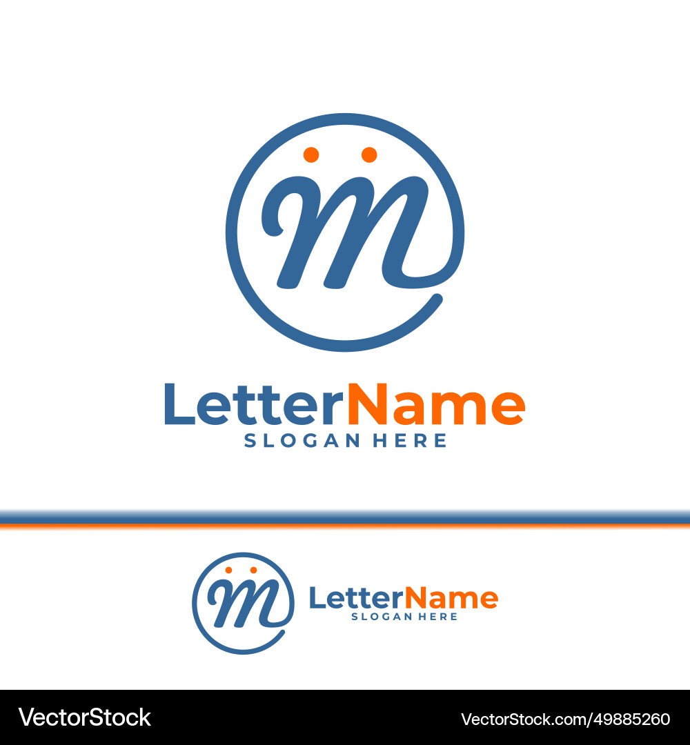 Modern letter m logo design creative m logo Vector Image