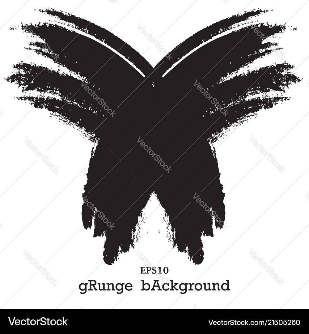 Modern textured grunge brush stroke black Vector Image