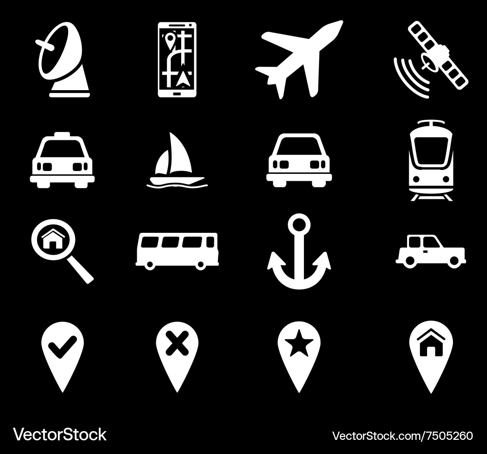 Navigation simply icons Royalty Free Vector Image