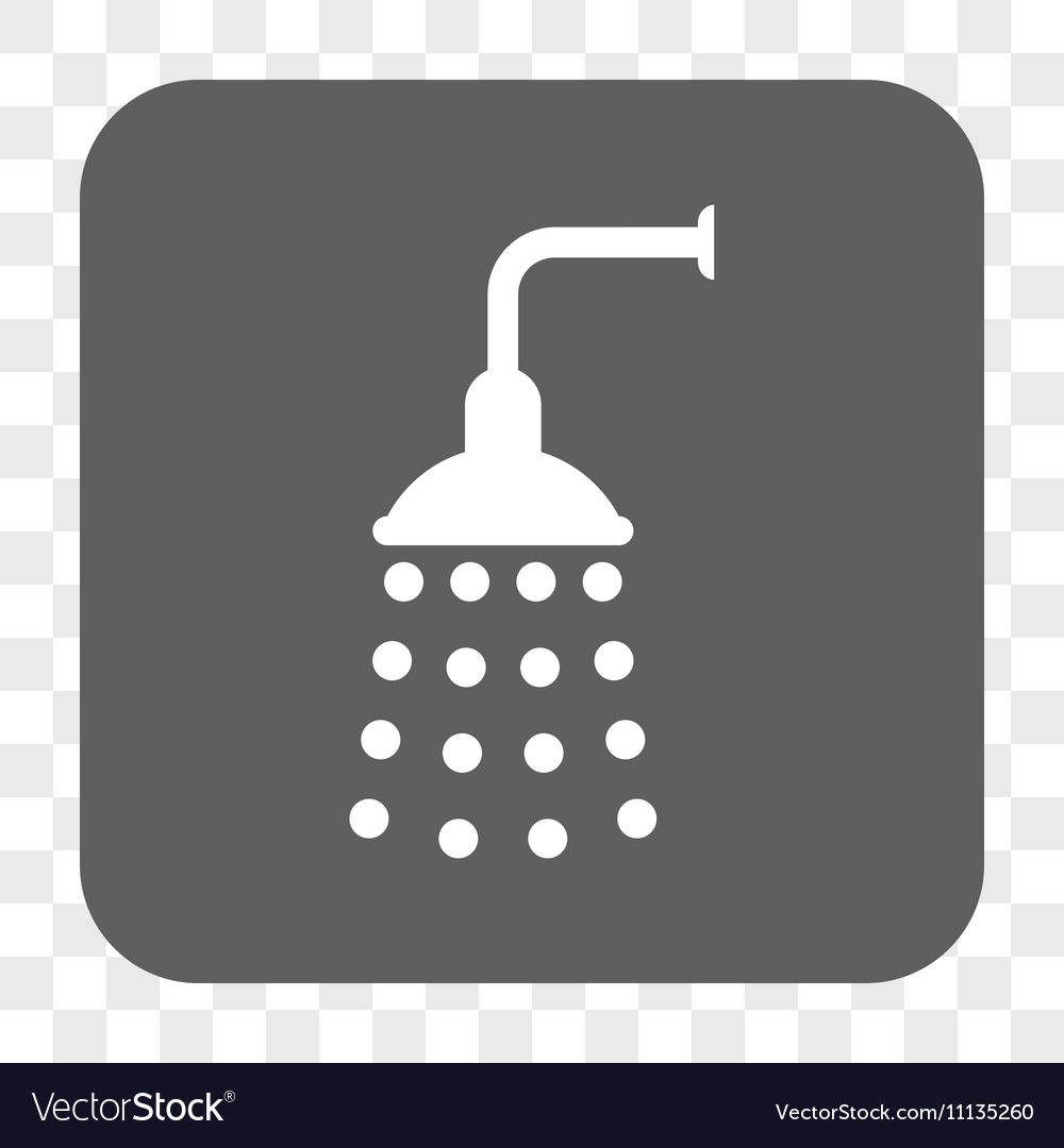 Shower rounded square button Royalty Free Vector Image