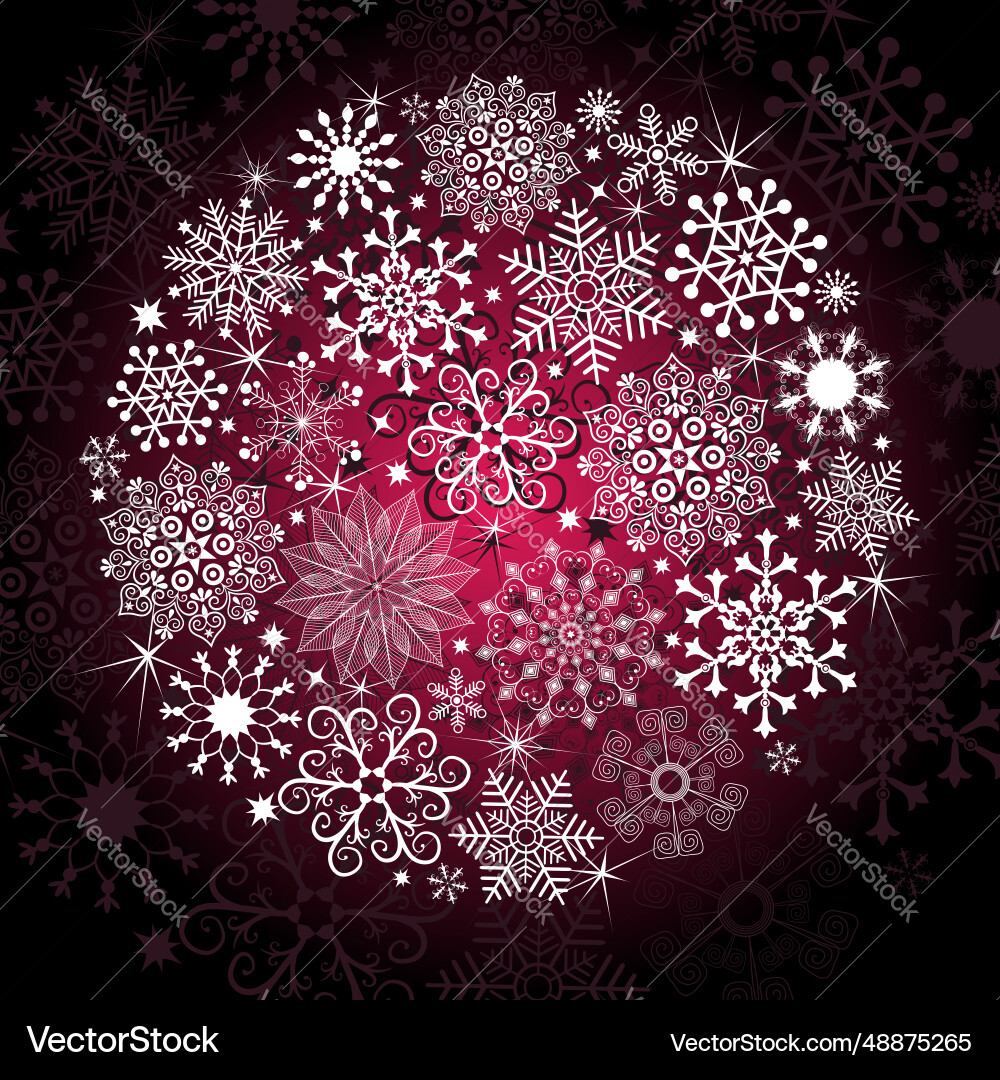 Christmas glowing ball Royalty Free Vector Image
