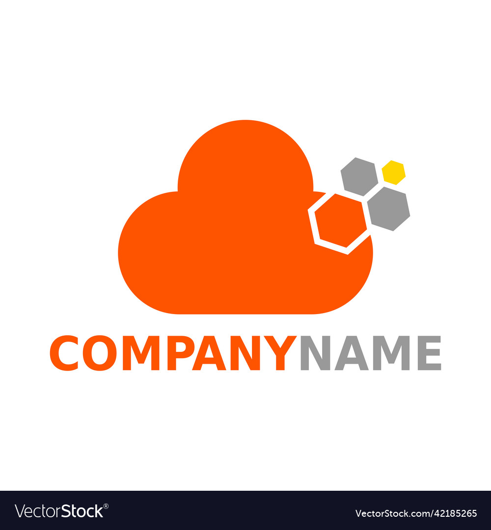 Creative cloud logo design template Royalty Free Vector