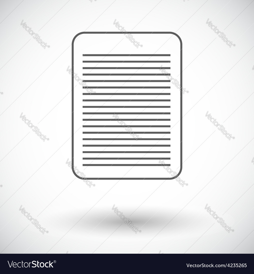 Document single flat icon Royalty Free Vector Image