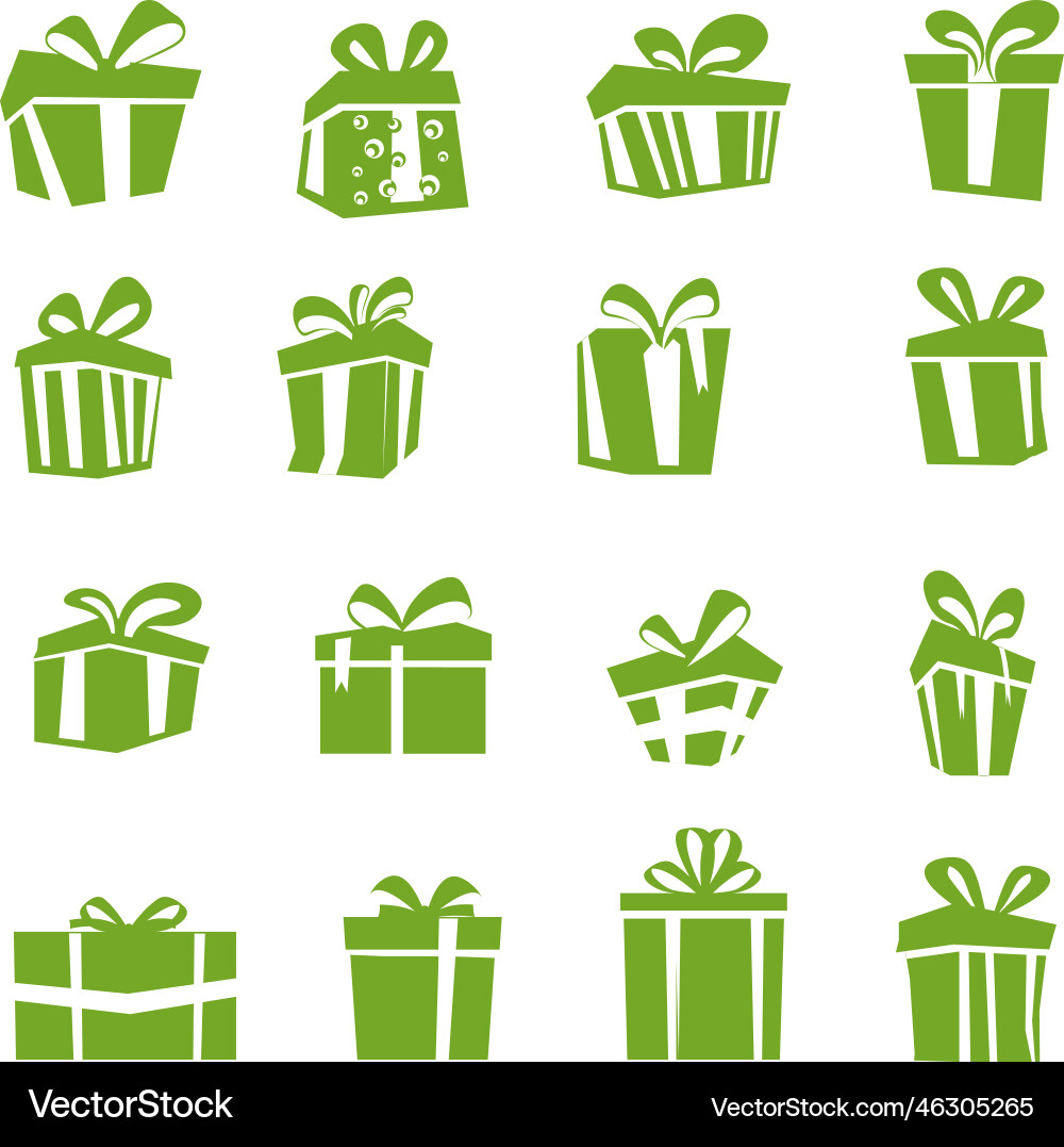 Gift Box Silhouette Royalty Free Vector Image Vectorstock