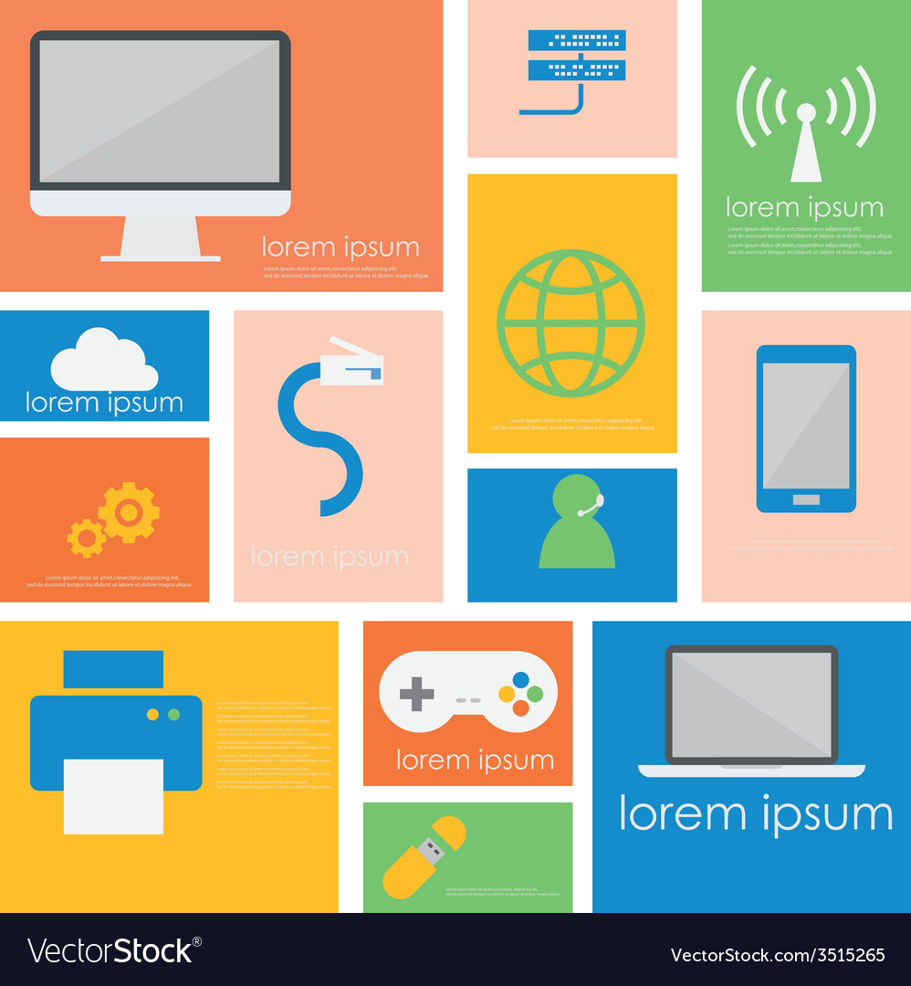 Icon computer networking device Royalty Free Vector Image