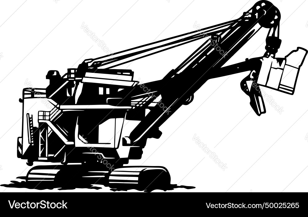 Quarry excavator - special vehicle - heavy Vector Image