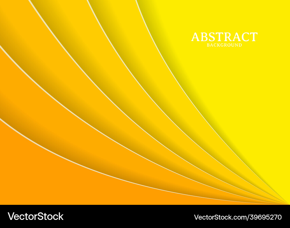 Abstract modern yellow papercut background concept