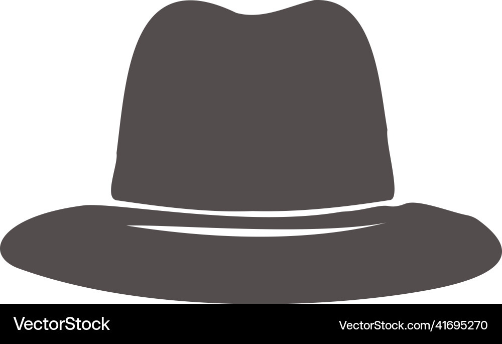 Felt hat for classic look elegant headwear cap Vector Image