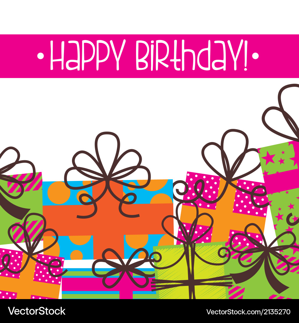 Happy birthday design over white background Vector Image