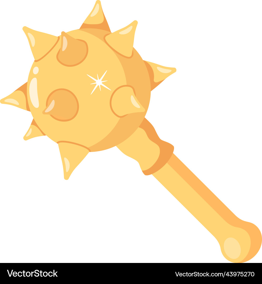 Modern flat editable icon of a mace Royalty Free Vector