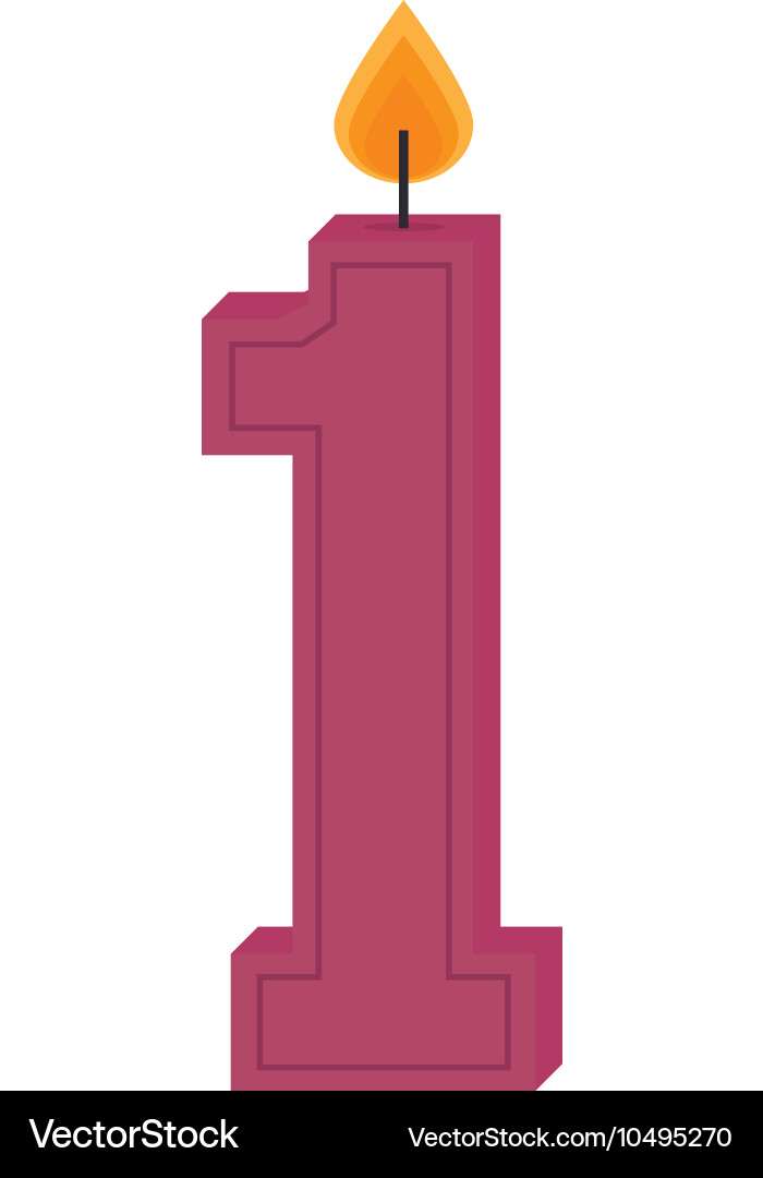 One number birth isolated Royalty Free Vector Image