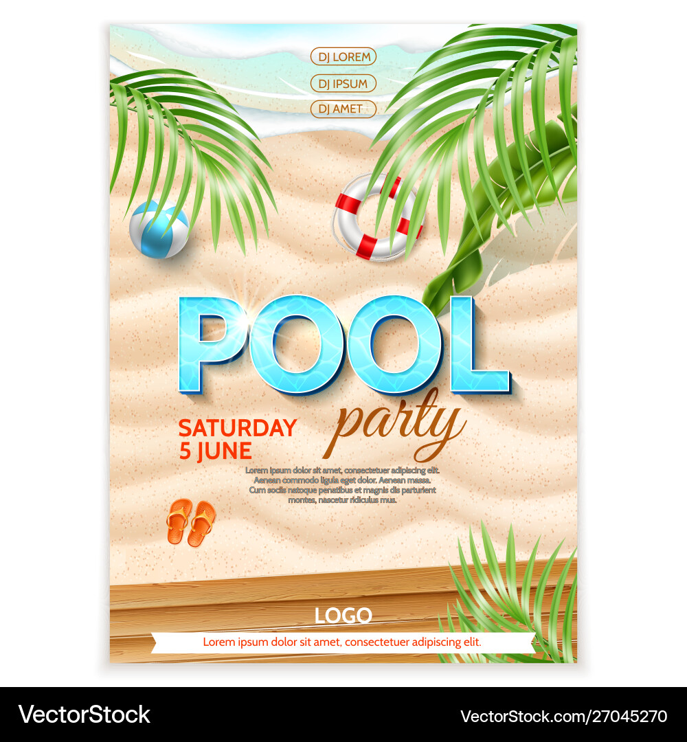 Seaside beach azure waves sand coast Royalty Free Vector