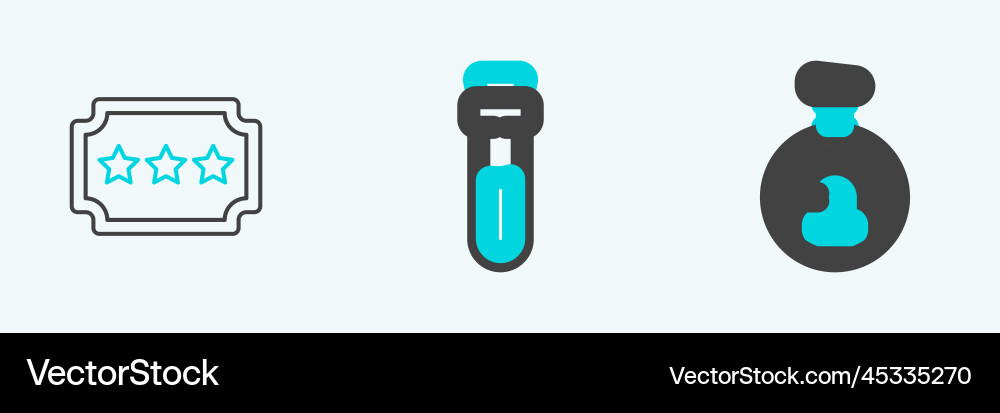 Set line unicycle or one wheel bicycle ticket Vector Image