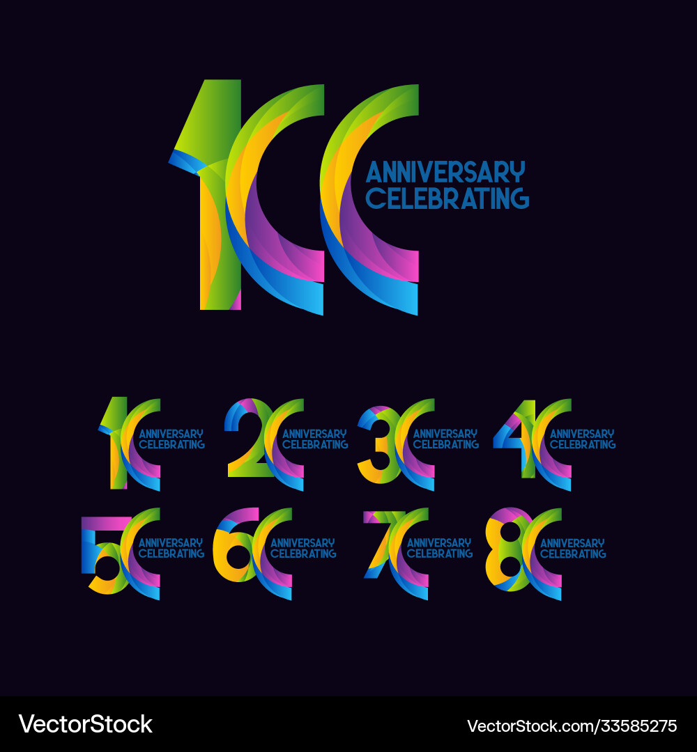 100 years anniversary celebrating template design Vector Image