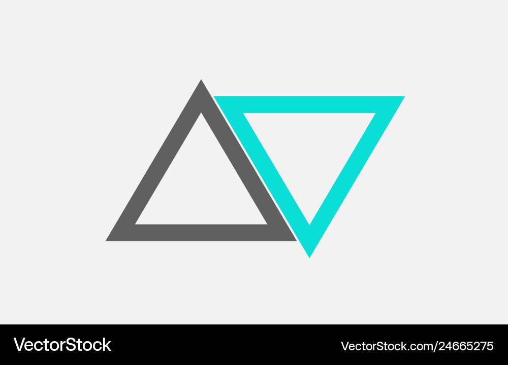 Blue grey alphabet letter av a v combination Vector Image