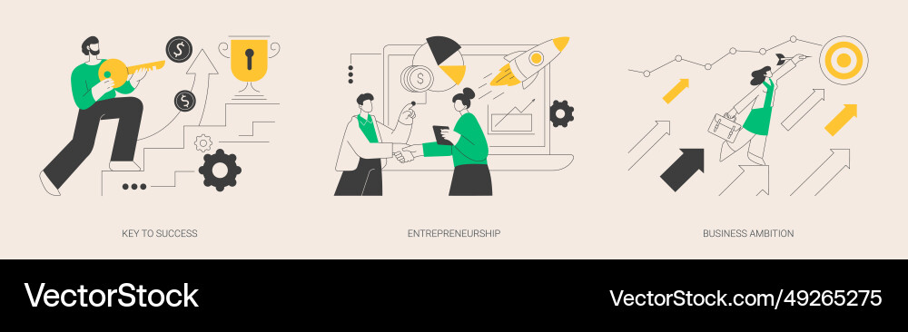 Business success abstract concept Royalty Free Vector Image