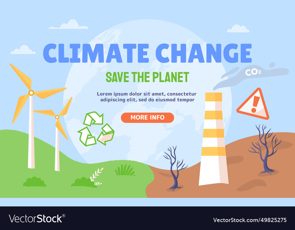 Climate change poster Royalty Free Vector Image