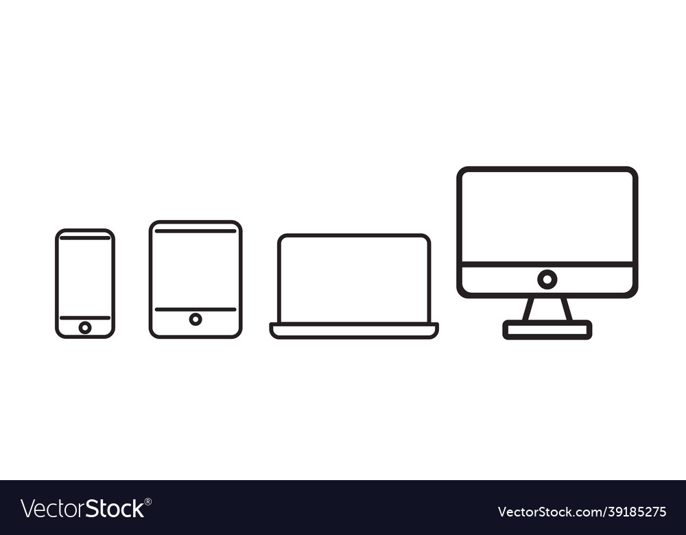 Computer icon set Royalty Free Vector Image - VectorStock