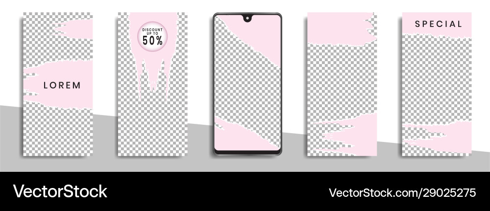 Editable social media post templates facebook Vector Image