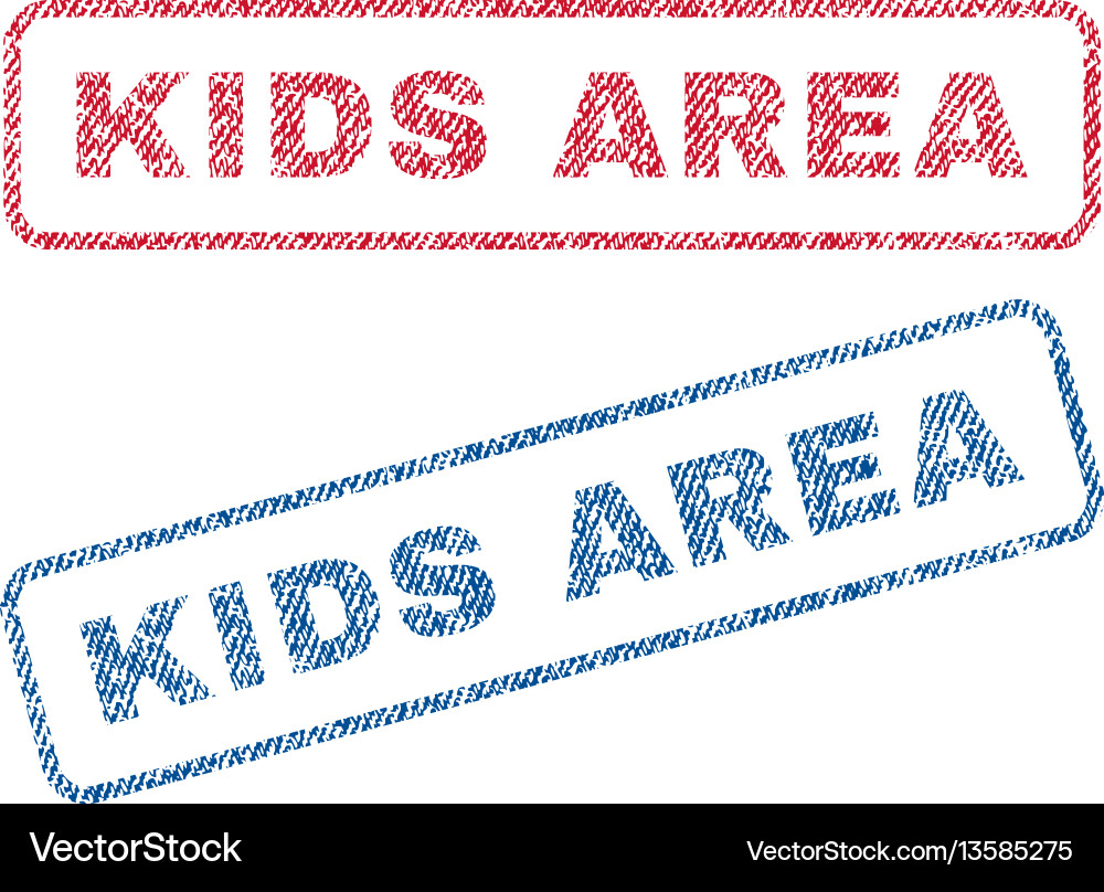 Kids area textile stamps Royalty Free Vector Image